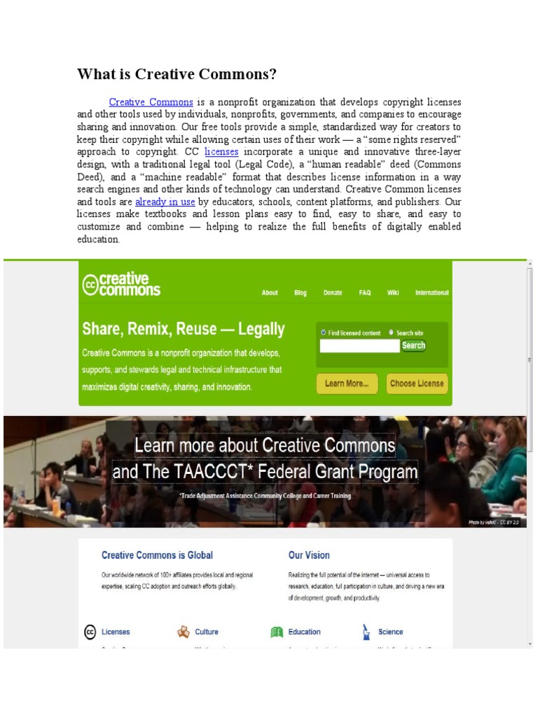 Understanding Creative Commons Licenses | PDF | Creative Commons ...