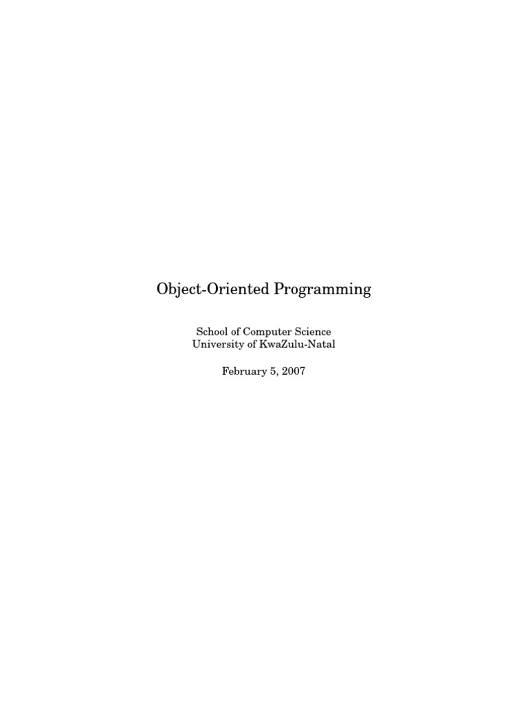 Oop | PDF | Data Type | Class (Computer Programming)