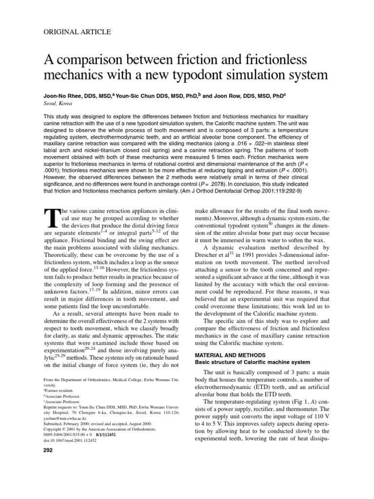 A Comparison Between Friction and Frictionless | PDF | Friction ...