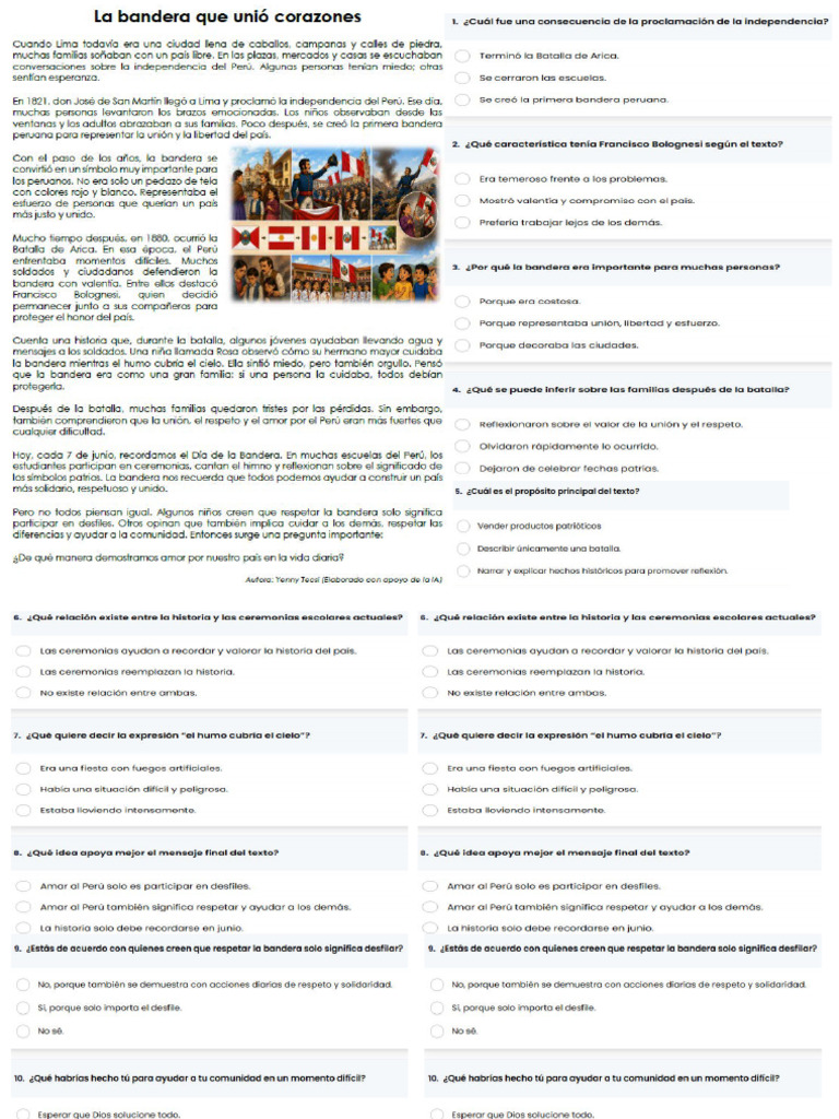 Texto Leo La Bandera Que Unio Corazones 2-06-2026 | PDF