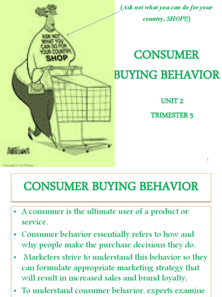 Consumer Buying Behavior Unit 2 | PDF | Motivation | Motivational