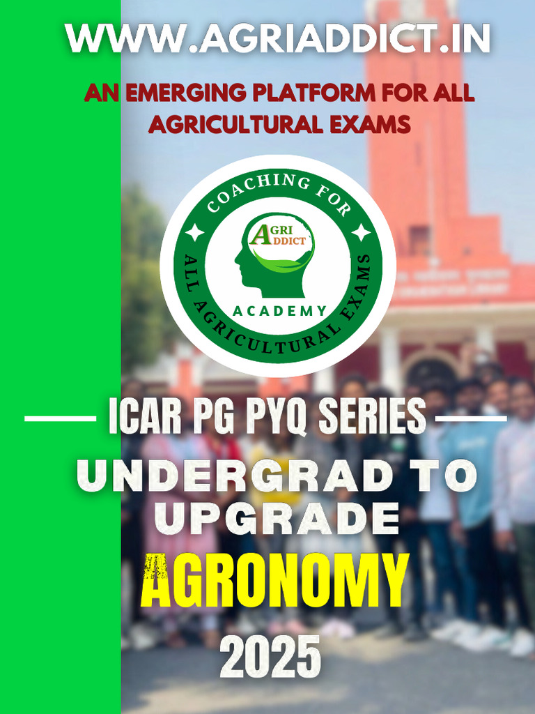 ICAR PG Agronomy 2025 | PDF