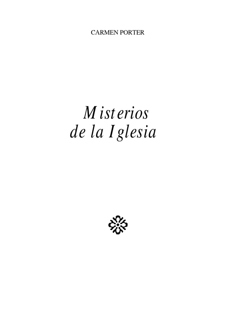 Misterios de La Iglesia - Carmen Porter | PDF | Exorcismo | Demonios