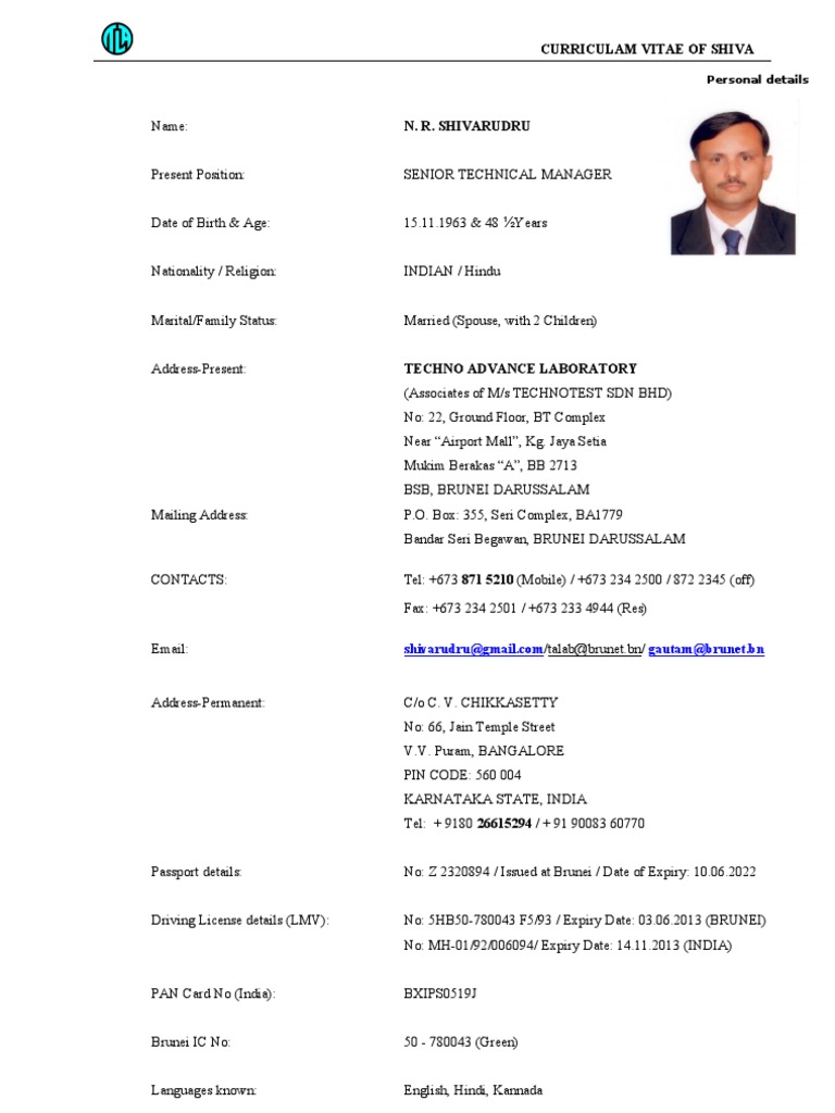 Shiva (CV July2012) | PDF | Concrete | Engineering