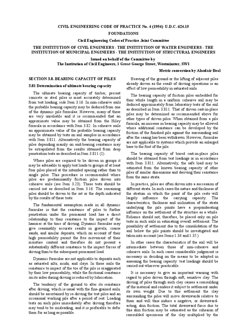 Pile Formula CP4 Hiley Metric | PDF | Deep Foundation | Soil
