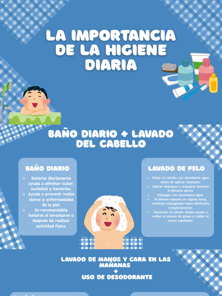 Blue and Pink Playful Illustrated Personal Hygiene Group Project ...