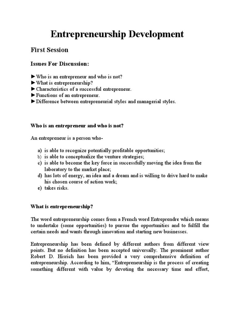 Entrepreneurship Development | PDF | Entrepreneurship | Risk