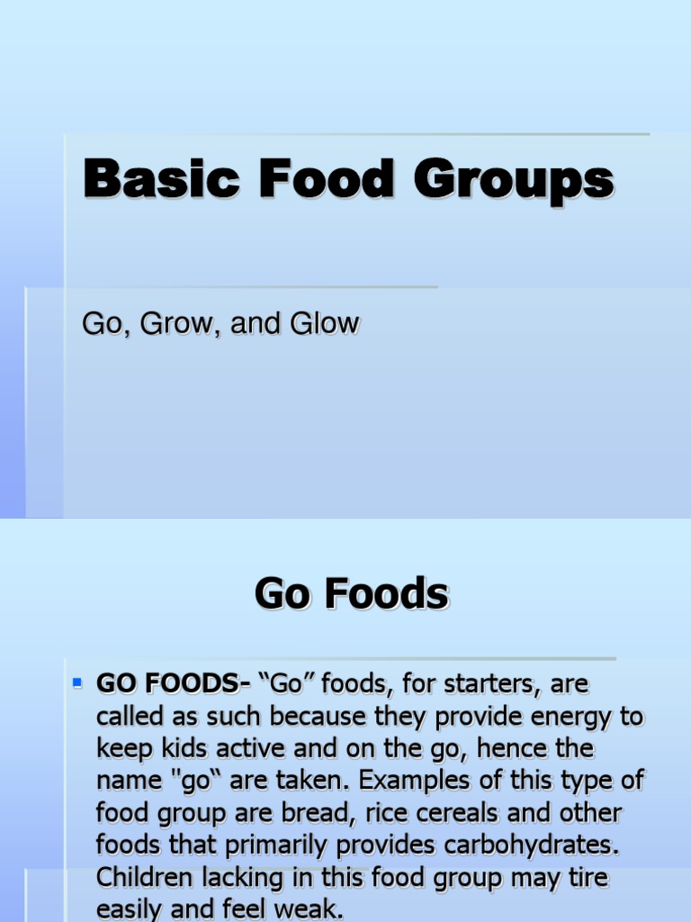 Basic Food Groups | PDF | Cereals | Foods