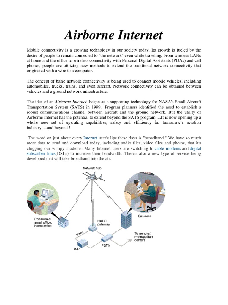 Airborne Internet | PDF | Internet Access | Digital Subscriber Line