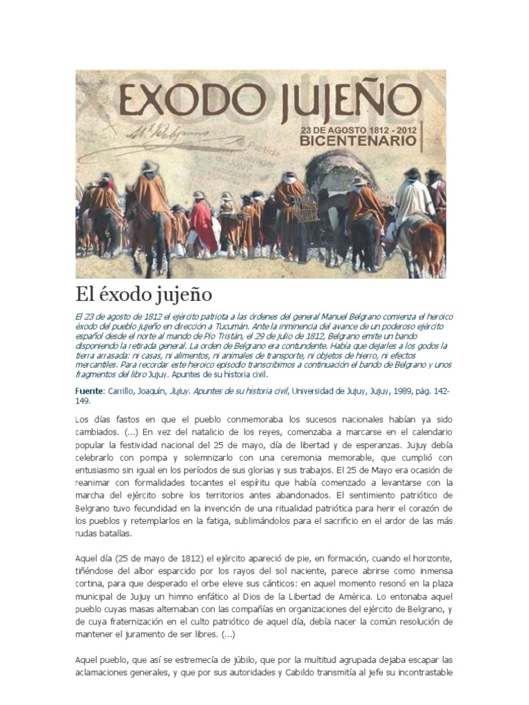 El Éxodo Jujeño | PDF | Argentina | América del Sur