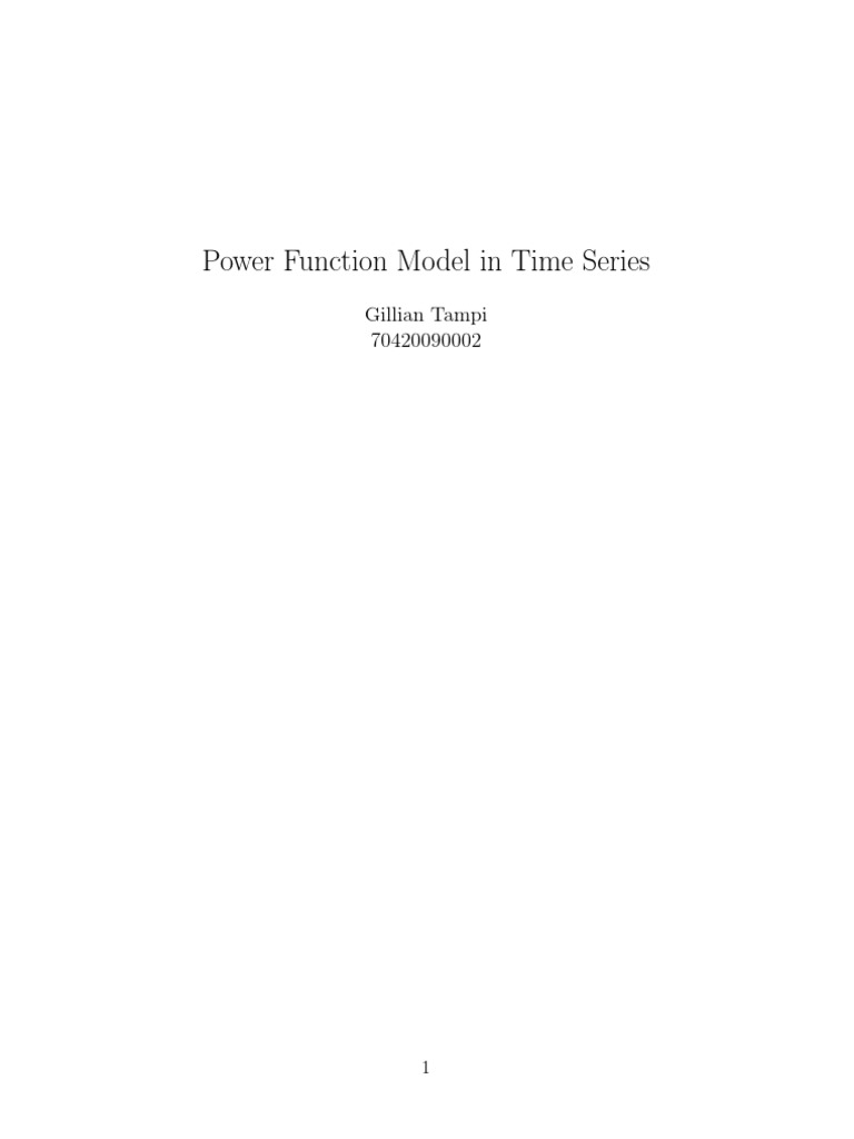 Power Regression Model in Time Series | PDF