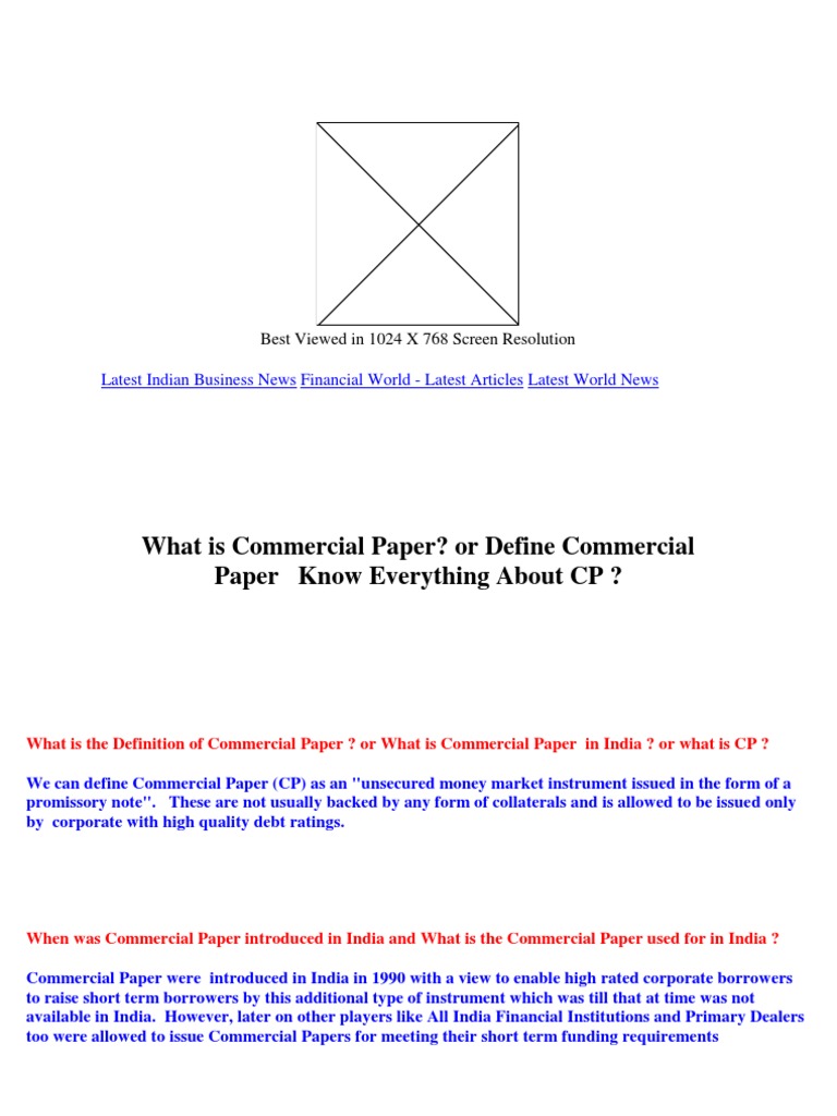 What Is Commercial Paper? or Define Commercial Paper Know Everything ...