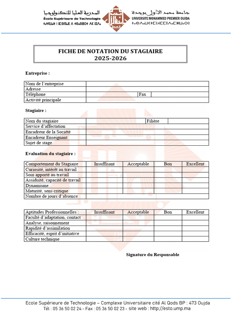 Fiche de Notation | PDF