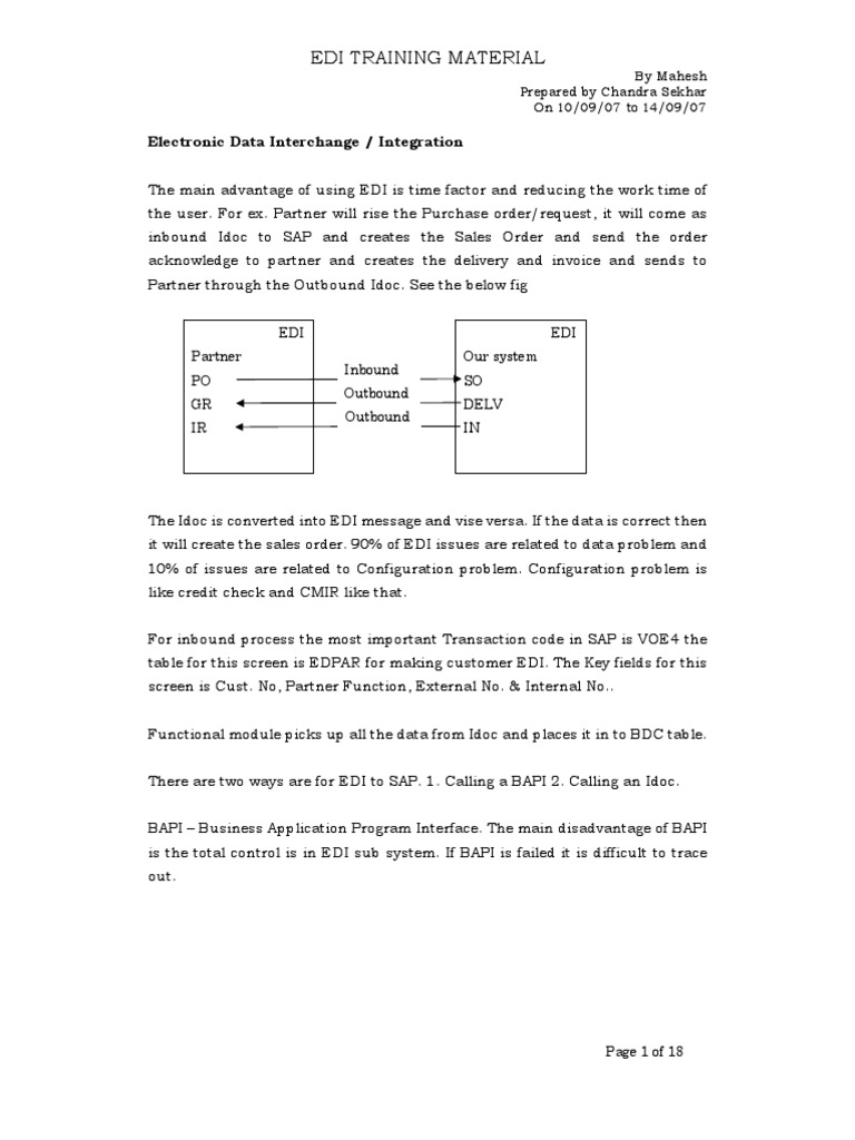Edi Training Material | PDF | Electronic Data Interchange | Data Management