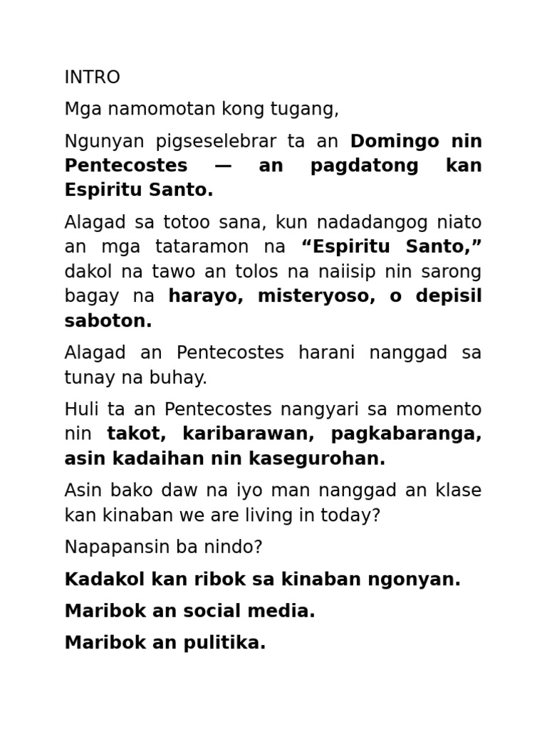 Pentecost Sunday (A) | PDF