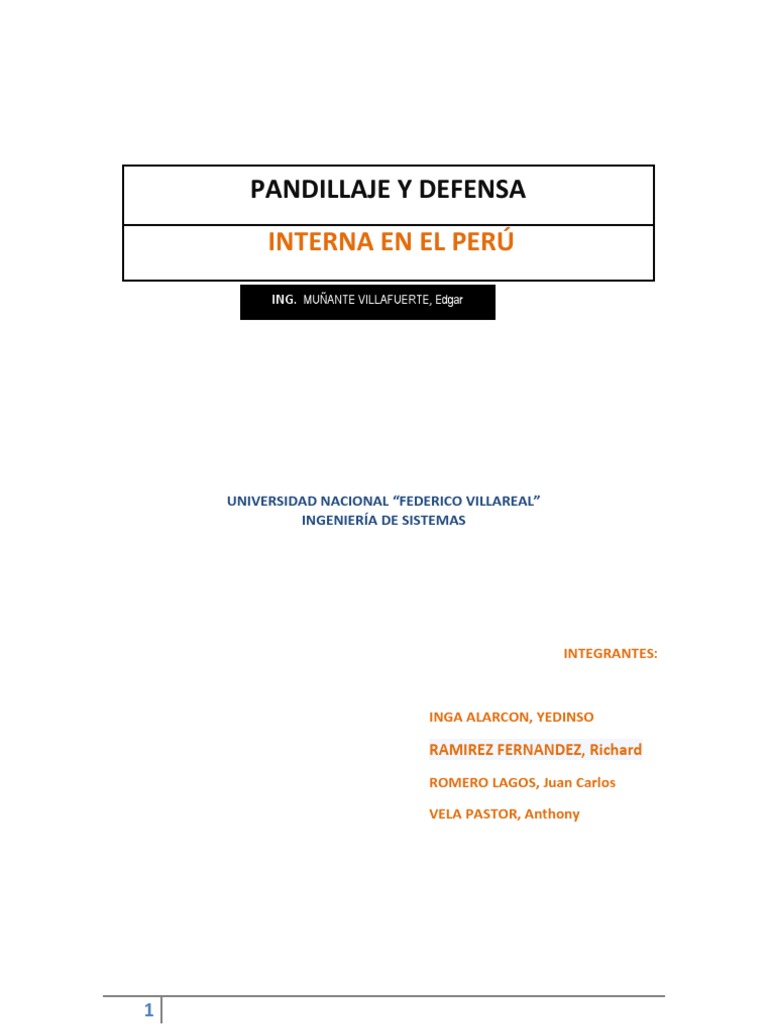 El Pandillaje y La Defensa Interna en El Peru | PDF | Policía | Juventud