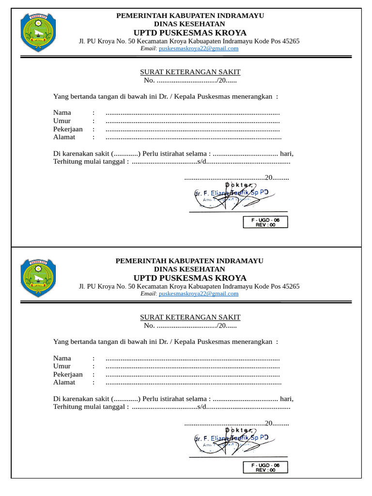 Surat Keterangan Dokter | PDF