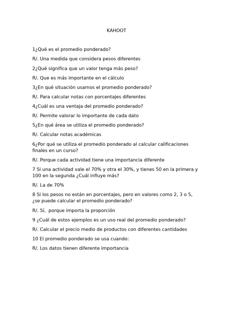 KAHOOT | PDF