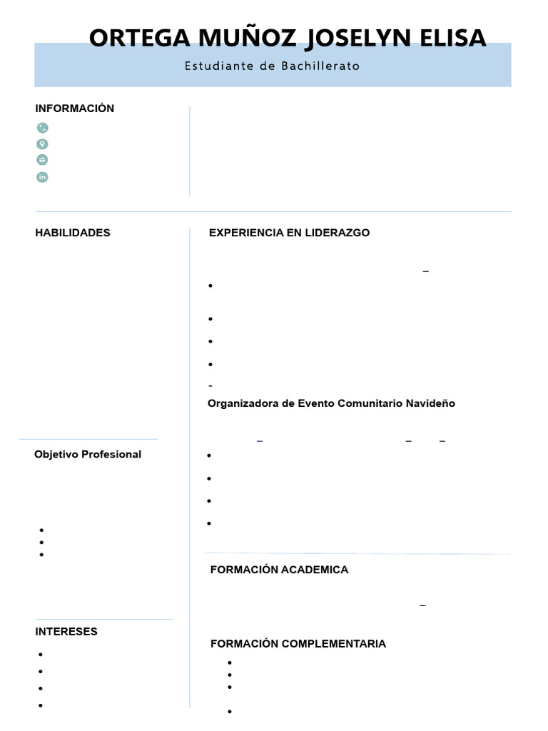Cv Academico | PDF | Iniciativa empresarial | Liderazgo