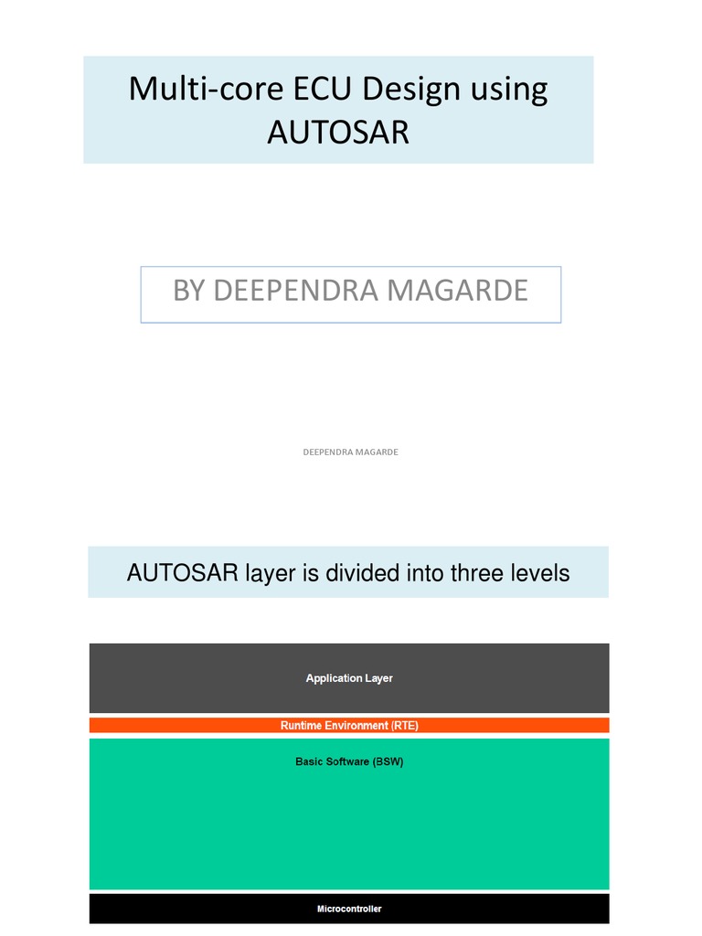 Multi-Core Ecu Designing Using Autosar by Deependra Magarde | PDF | Multi Core Processor ...