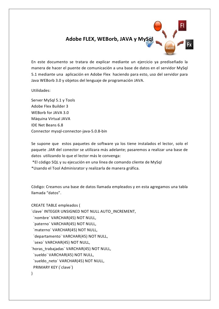 Adobe Flex Mysql | PDF | Java (lenguaje de programación) | SQL