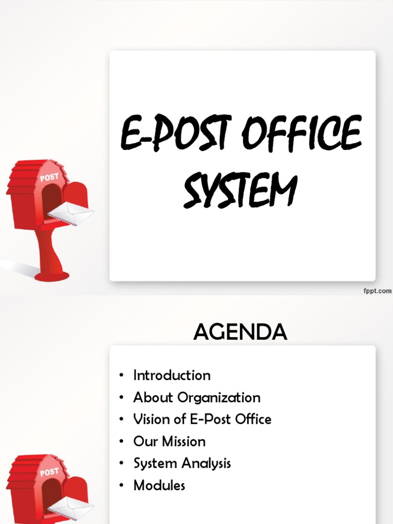 E-Post Office System | PDF | Mail | United States Postal Service