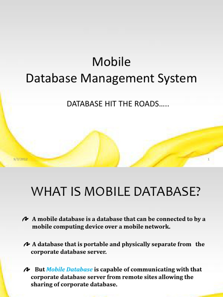 Mobile DBMS | PDF | Databases | Sql
