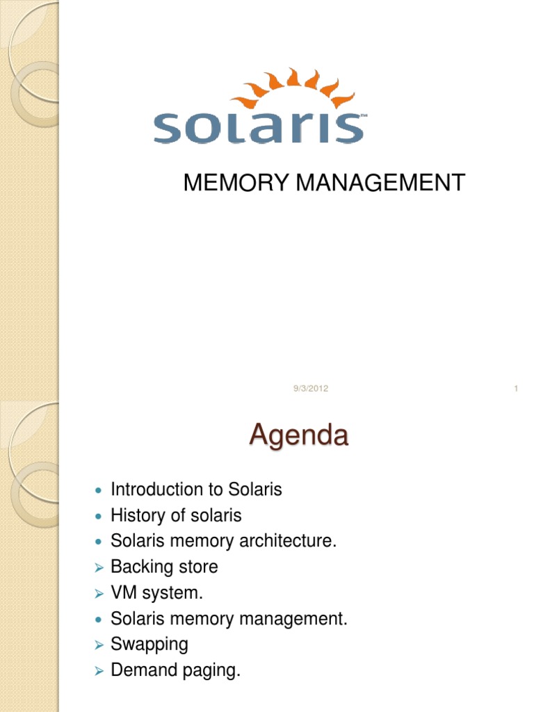 Solaris Memory Management | PDF | Kernel (Operating System) | Scheduling (Computing)
