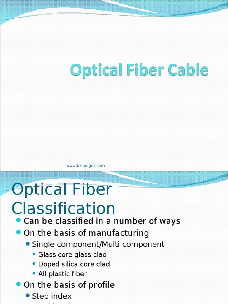 Optical Fibers Classification | Download Free PDF | Optical Fiber ...
