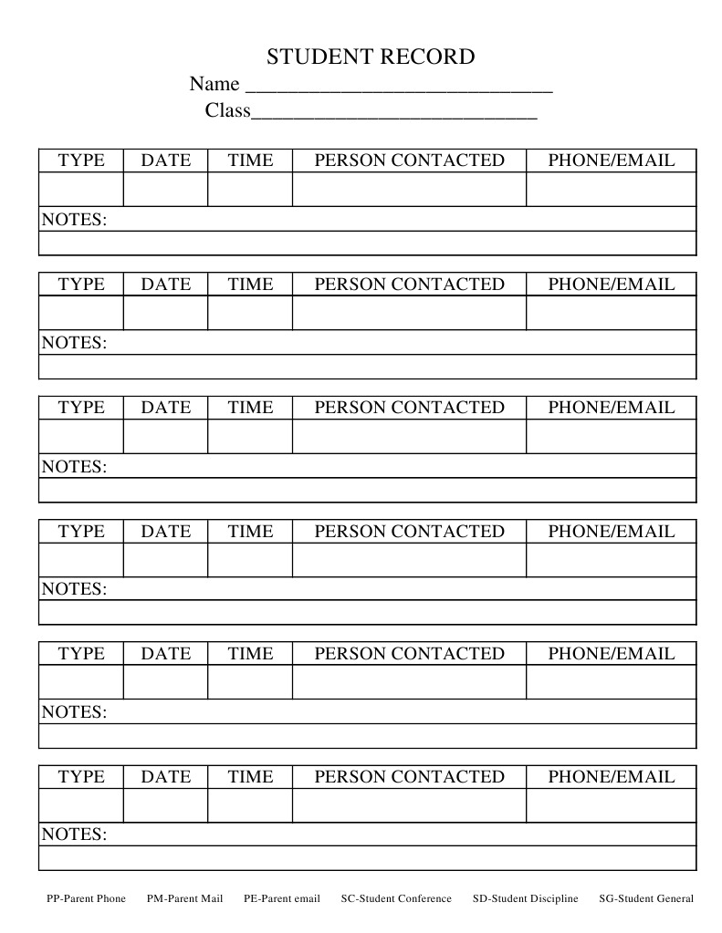 Student Record Front | PDF
