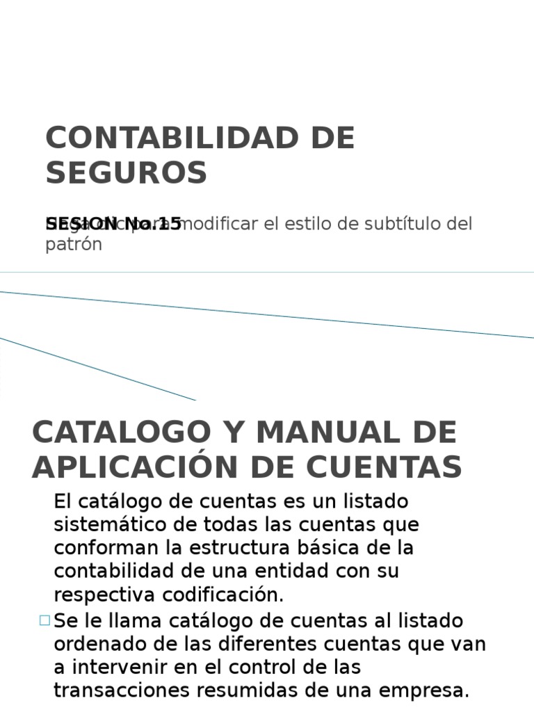 Contabilidad de Seguros Sesion No.15 | PDF | Contabilidad | Póliza de seguros
