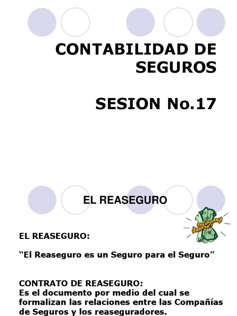 Contabilidad de Seguros Sesion No.17 | PDF | Póliza de seguros | Reaseguro