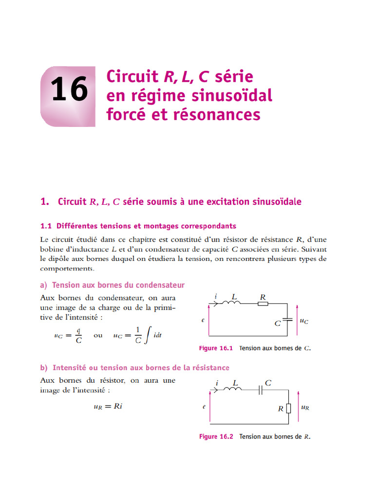 Cours sur Circuit R, L, C série__en régime sinusoïdal__forcé et ...