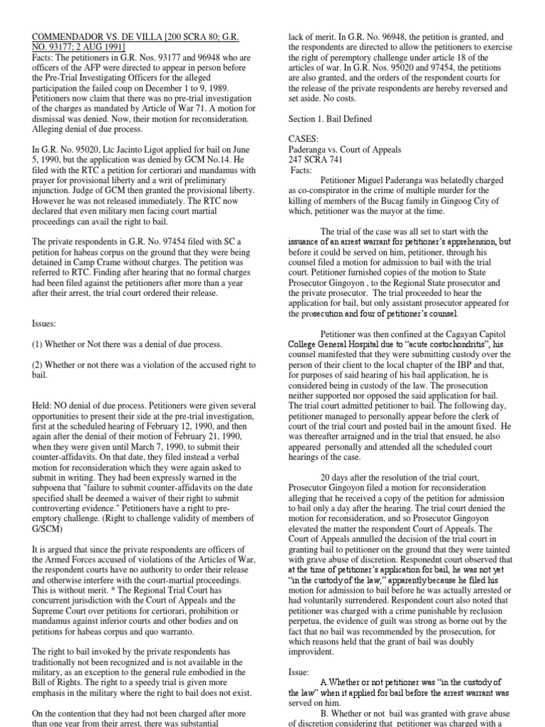 Crimpro Rule 113 and 114 | PDF | Bail | Arrest