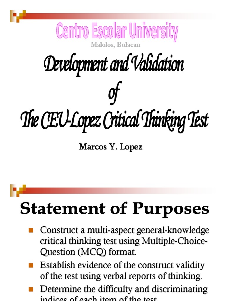 K2 Lopez CEU Critical Thinking Test | PDF | Tetrahydrocannabinol ...