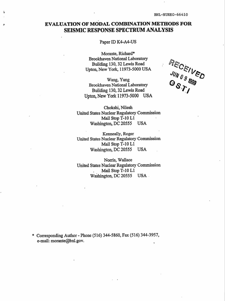 Evaluation Of Model Combination Methods For Seismic Response Spectrum