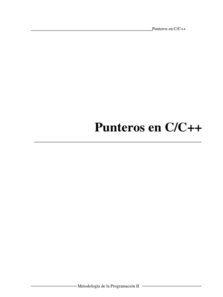 3 Tema Punteros | PDF | Puntero (Programación de computadora) | C