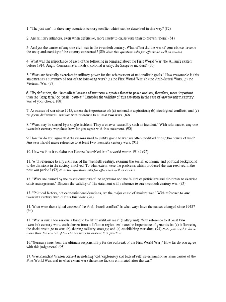 Question Bank | PDF | Cold War | Otto Von Bismarck