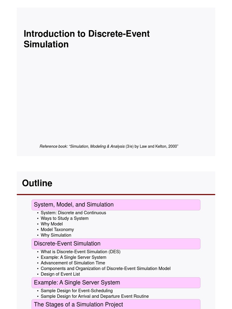 Discrete Event Simulation Pdf Subroutine Simulation