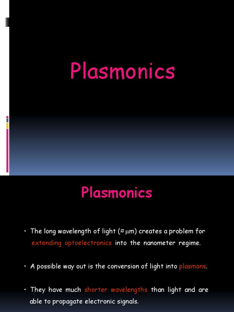 Plasmonics | PDF | Plasmon | Metamaterial