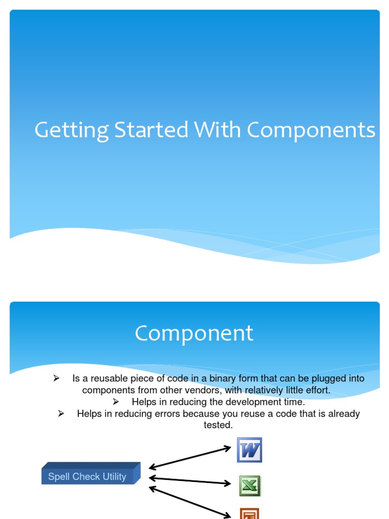 Getting Started With Components | PDF | Component Object Model | Library (Computing)