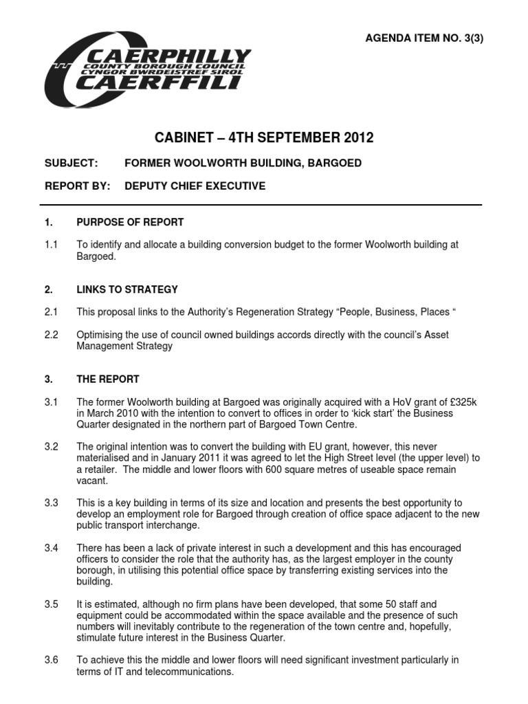 Bargoed Woolworth Building Office Plan | PDF | Accessibility | Government