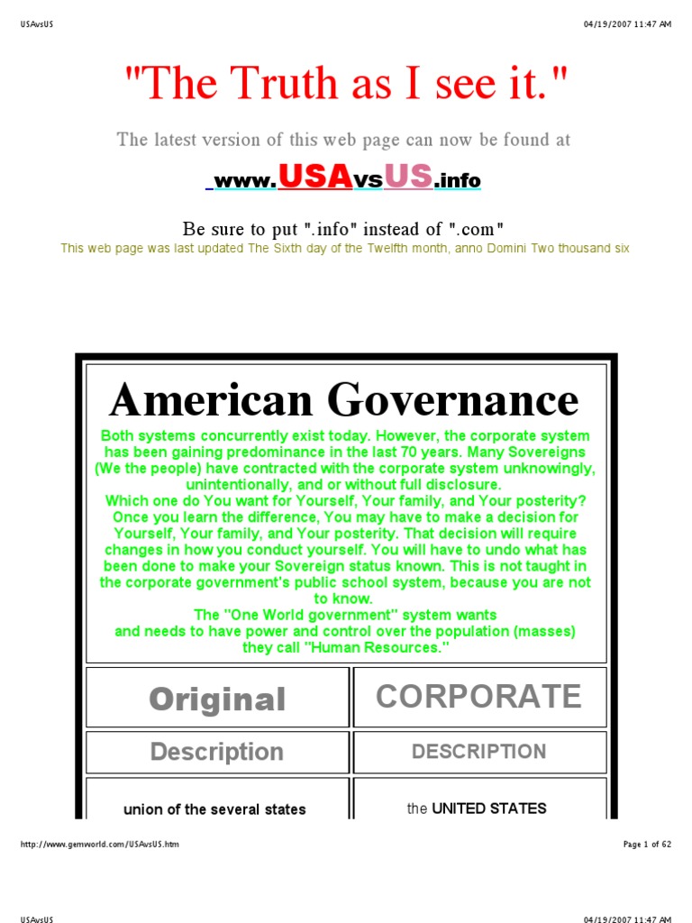 USA Vs US | PDF | United States Dollar | United States Constitution
