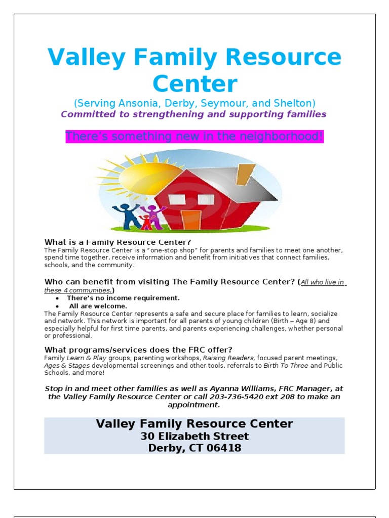 Valley Family Resource Center Flyer JR | PDF