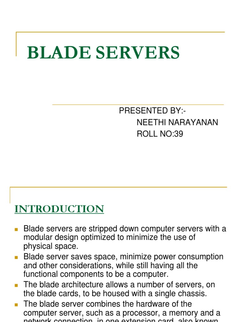 An In-Depth Look at Blade Servers: Features, Specifications, Benefits ...