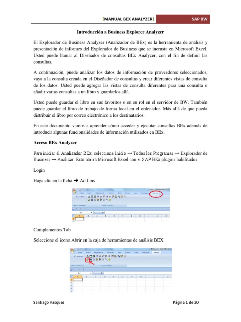 Bex Analyzer - BI | PDF | Microsoft Excel | Gestión de la relación con el cliente