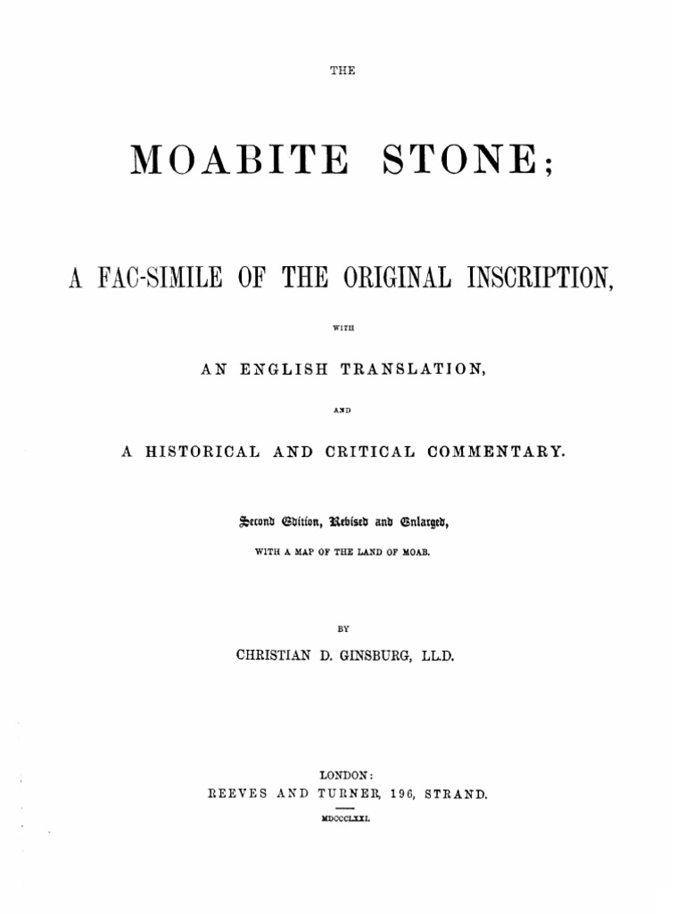Moabite Stone | PDF