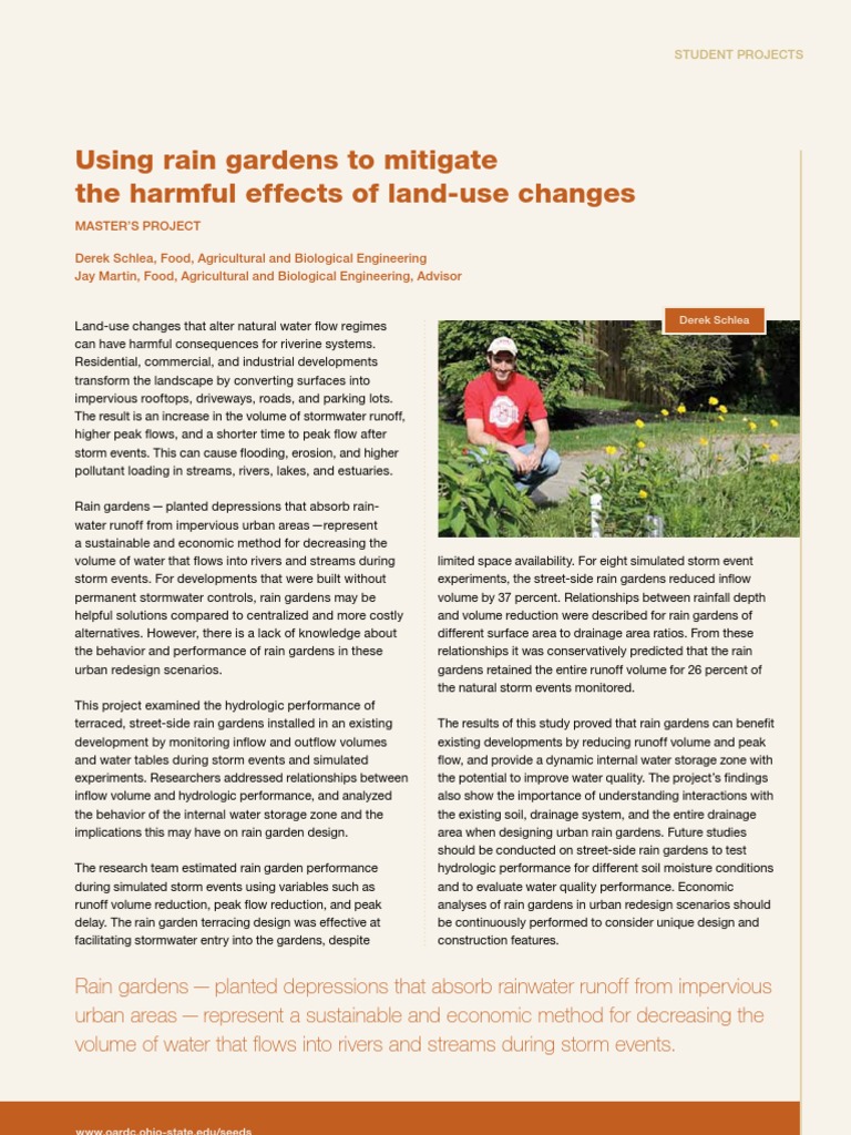 Using Rain Gardens To Mitigate The Harmful Effects of Land-Use Changes ...
