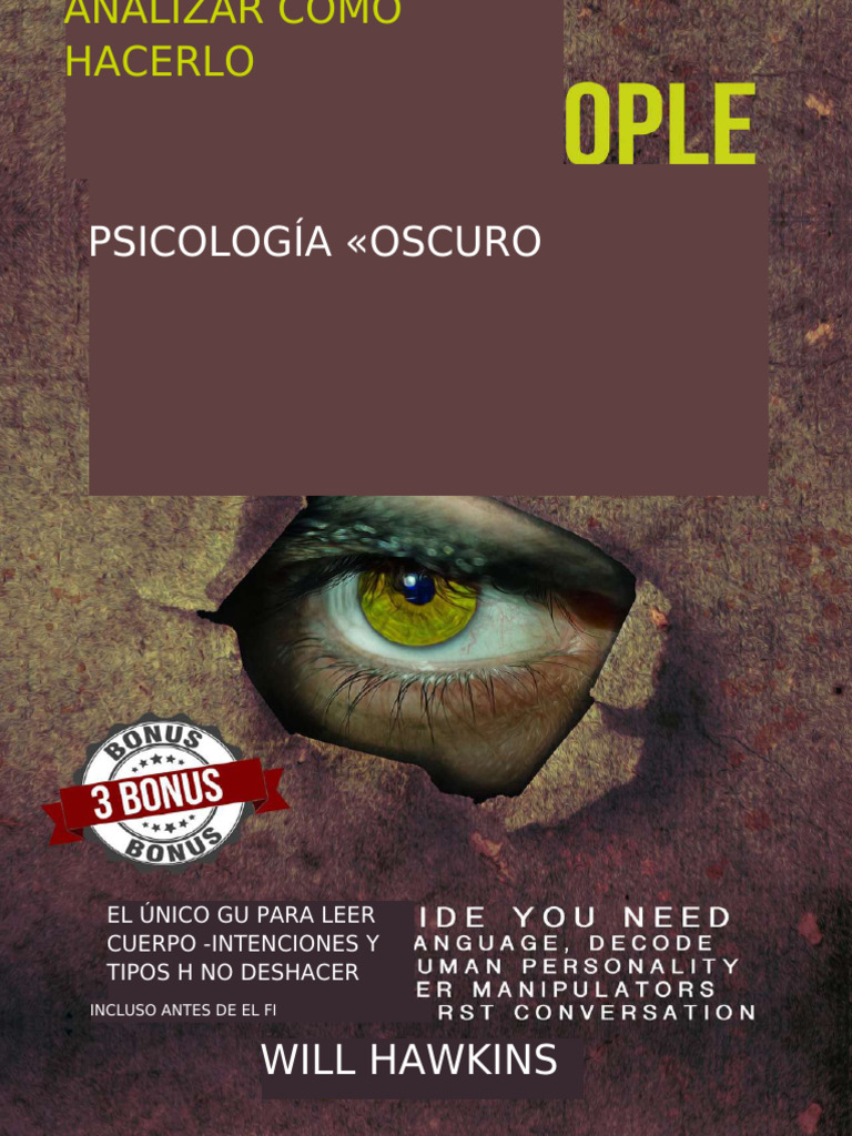 How to Analyze People with Dark Pychology Traducido spa | PDF