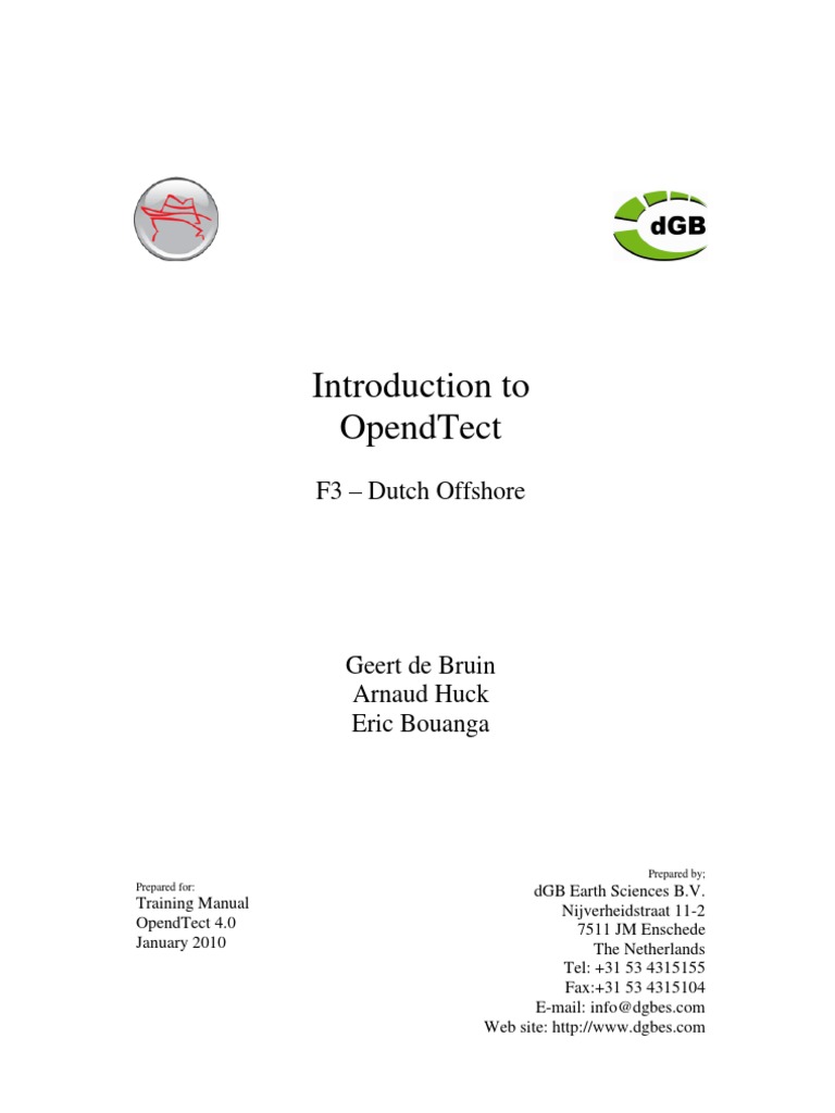 Opendtect v4 Tutorial Exercises f3 Demo | PDF | Wavelet | Computing And Information Technology
